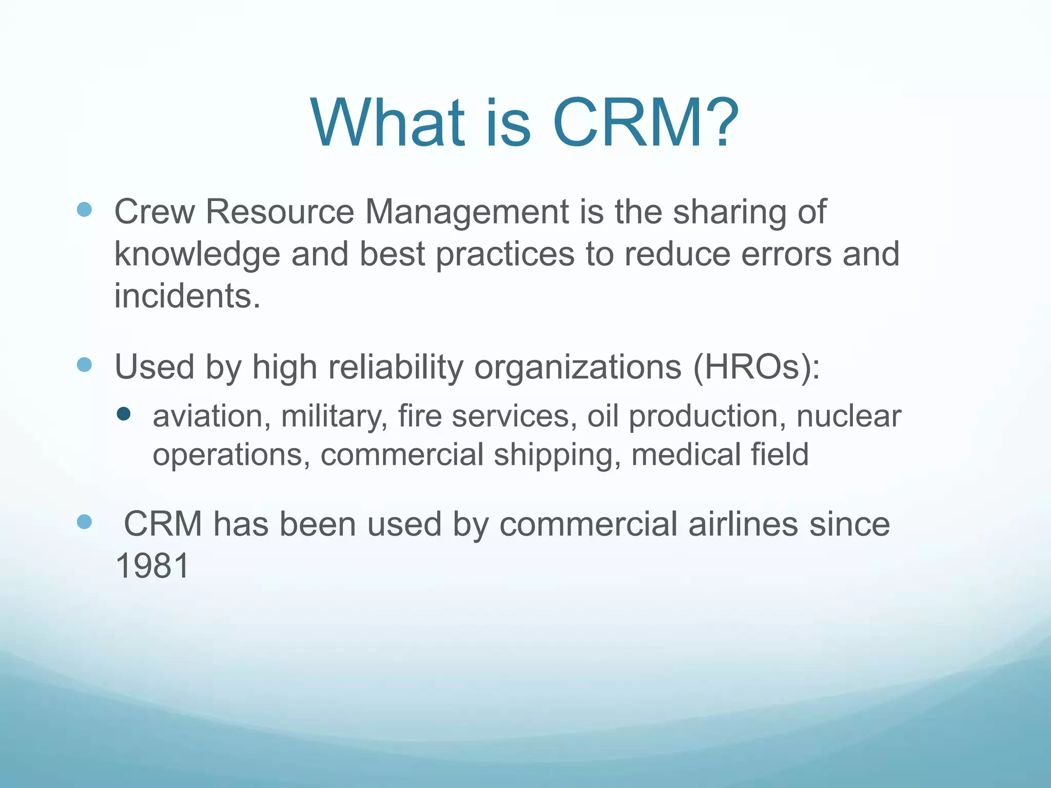 Crew Resource Management | PPTX