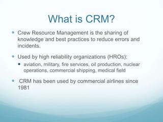 Crew Resource Management | PPTX