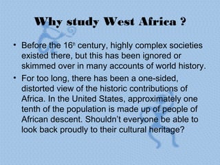 West africa (before 16th century) | PPT