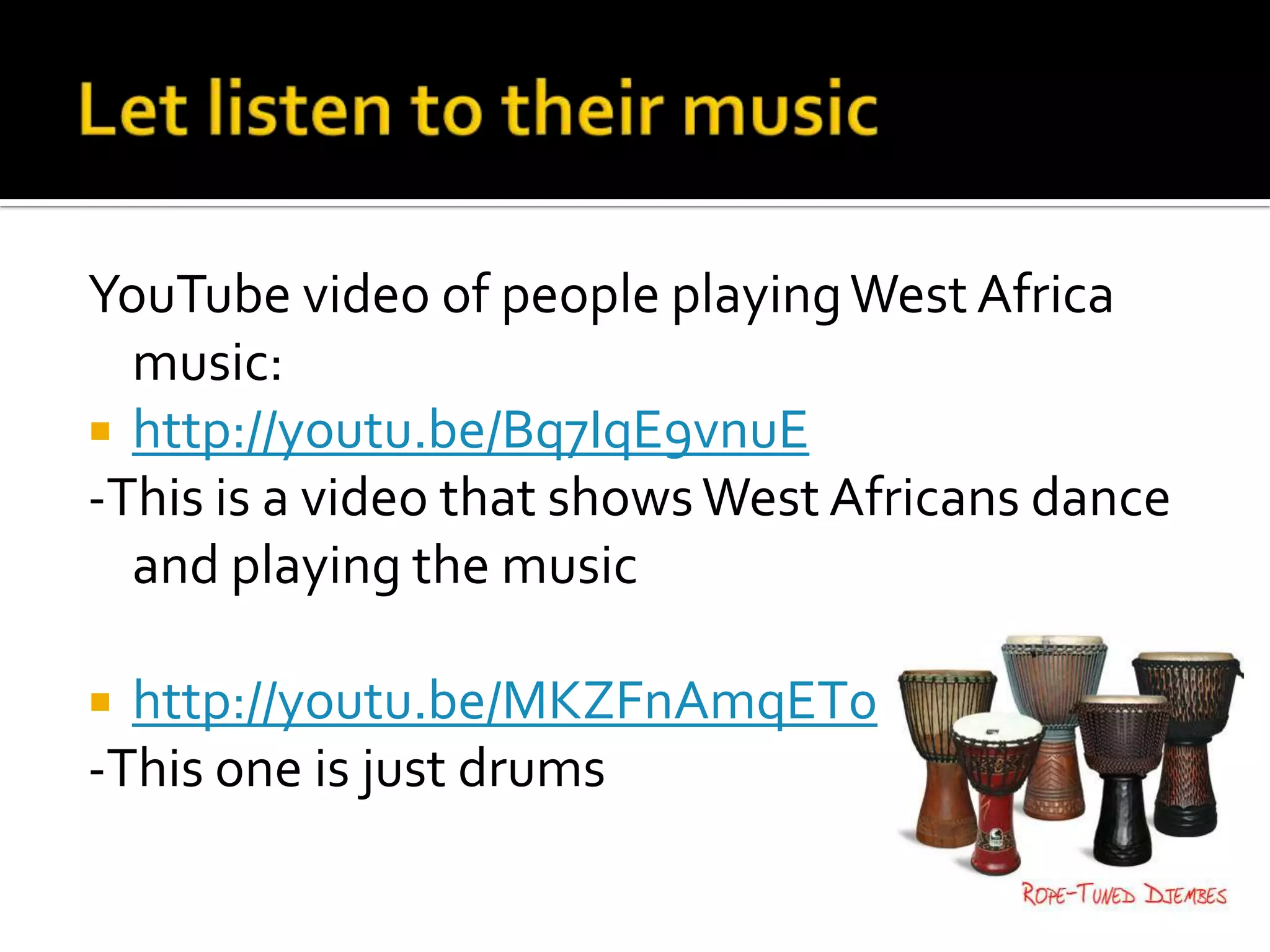 West africa music | PPTX