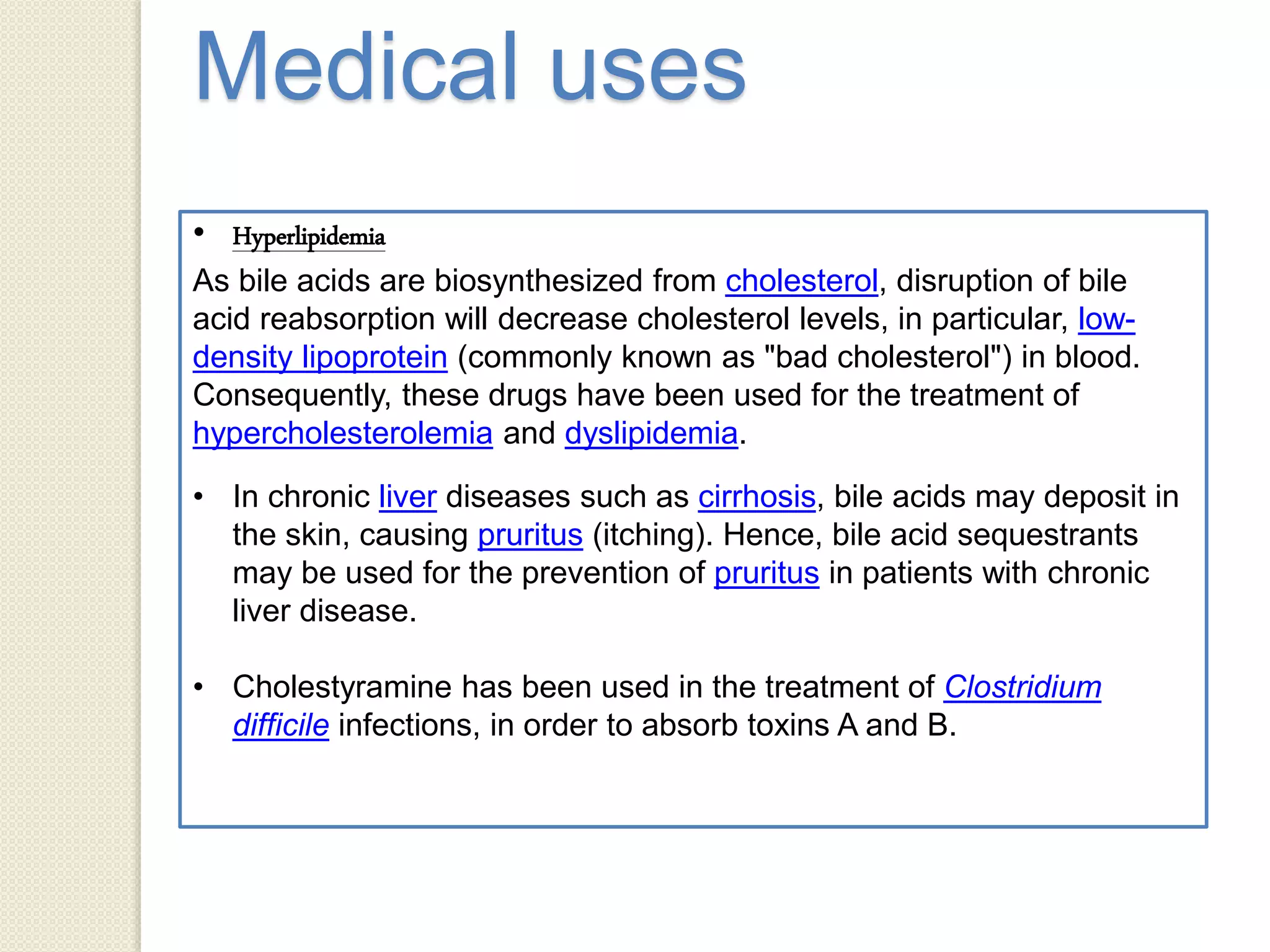 bile acid sequestrants | PPTX | Digestive Disorders | Diseases and ...
