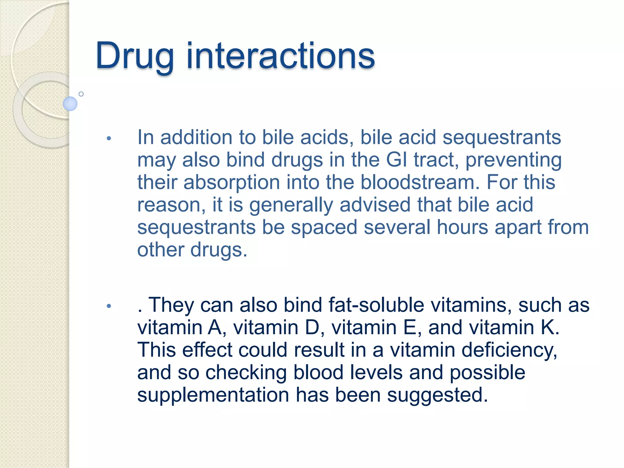 bile acid sequestrants | PPTX