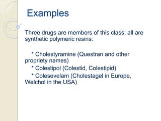 bile acid sequestrants | PPTX