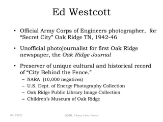The Manhattan Project at Oak Ridge: An Historical Study of the Images ...