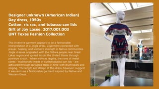 West Dressed - Fashions Inspired by the American Frontier | PPTX