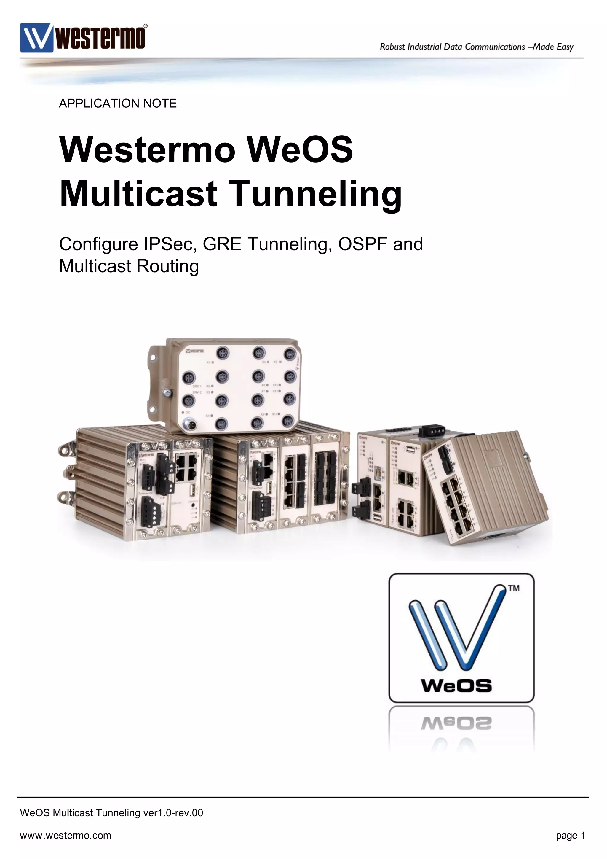 Westermo WeOS Multicast Tunneling | PDF