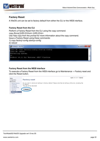 Westermo an weos_upgrade_v1_0 | PDF | Operating Systems | Computer ...