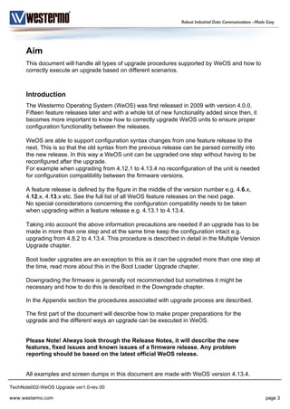 Westermo an weos_upgrade_v1_0 | PDF | Operating Systems | Computer ...