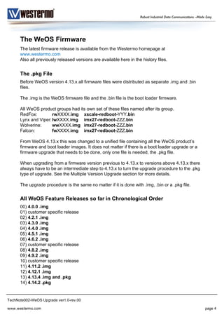 Westermo an weos_upgrade_v1_0 | PDF | Operating Systems | Computer ...