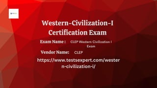 Western-Civilization-I Certification Exam prep Journey Through History ...