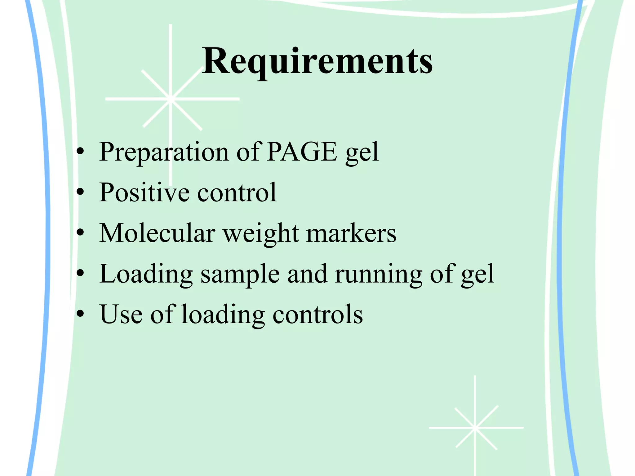 SDS-PAGE and Western blotting | PPTX