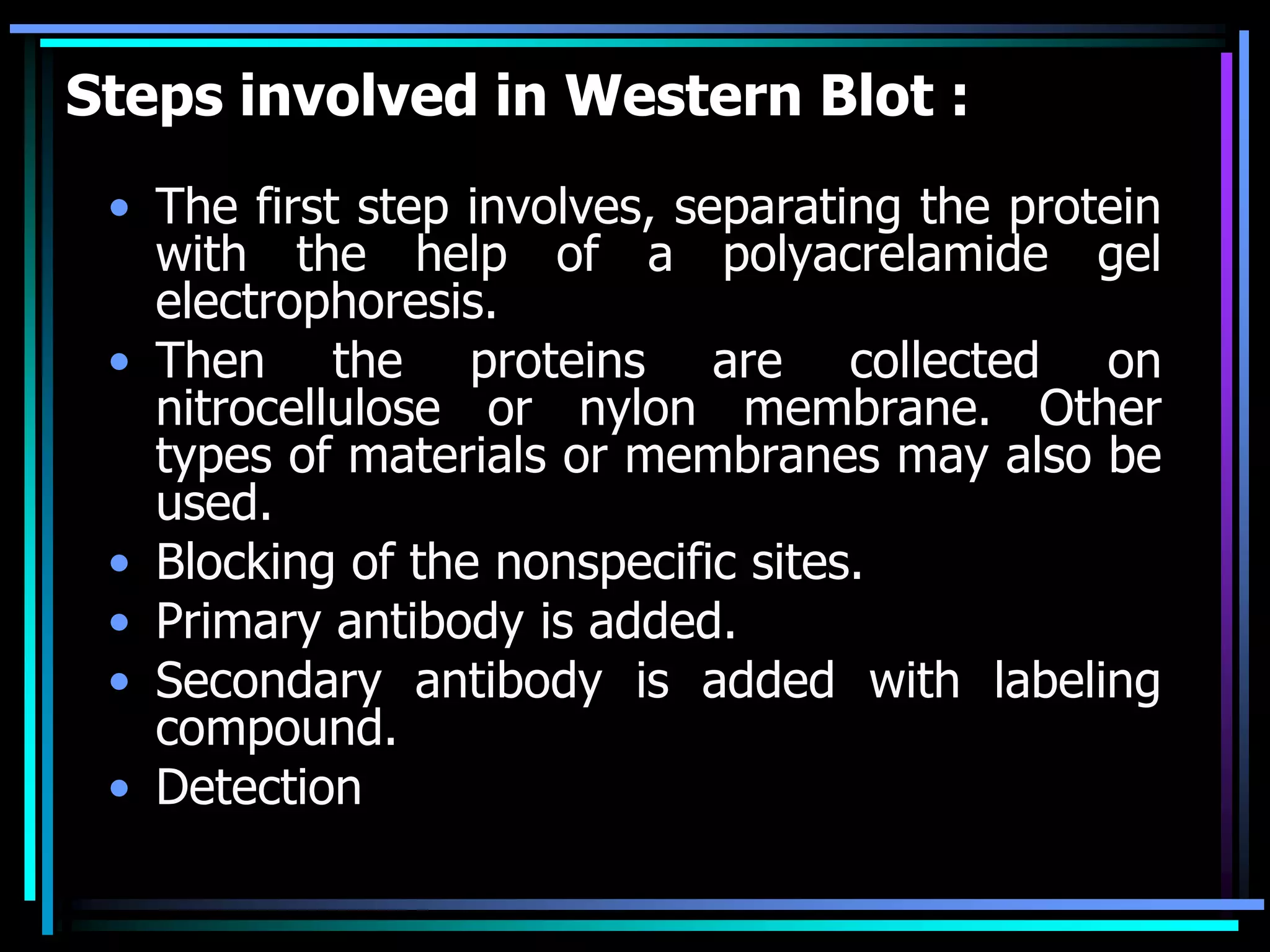 Western blotting & its applications | PDF