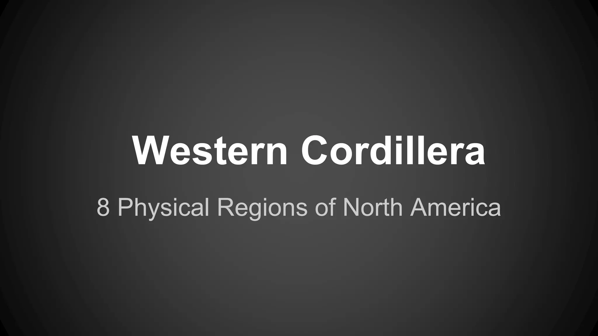 Western cordillera | PPTX