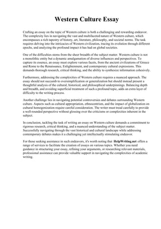 Western Culture Essay.pdf