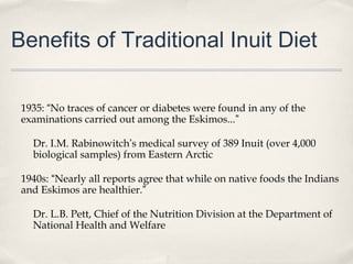 "Western Diets and the Inuit of the Eastern Arctic, 1935-1959: A ...