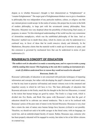 Western educationist “JEAN-JACQUES ROUSSEAU” | PDF
