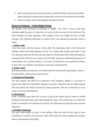 Western educationist “JEAN-JACQUES ROUSSEAU” | DOCX