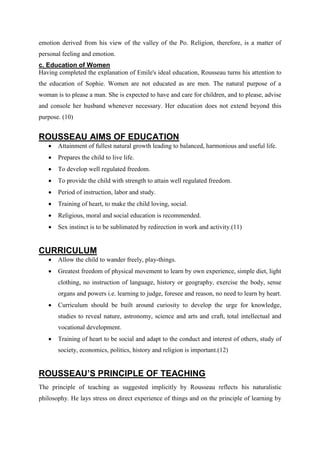 Western educationist “JEAN-JACQUES ROUSSEAU” | DOCX