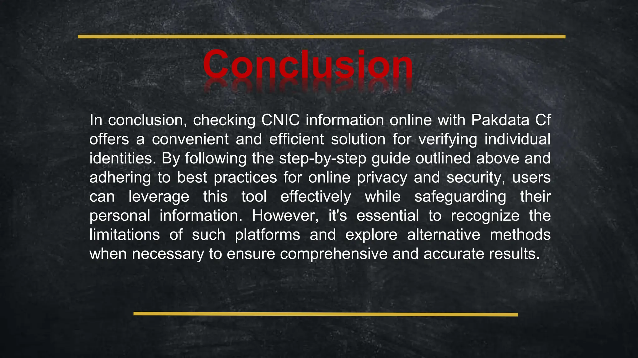 How to Check CNIC Information Online with Pakdata cf | PPTX