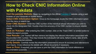 How to Check CNIC Information Online with Pakdata cf | PPTX