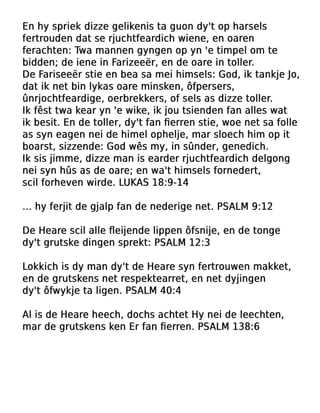Western Frisian Pride and Humility Tract.pdf | Christianity | Religion & Spirituality