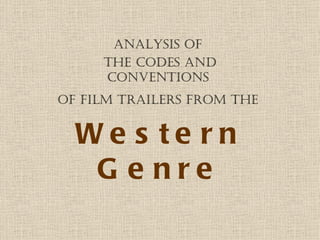 Western genre analysis | PPT