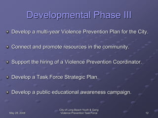 City of Long Beach Youth and Gang Violence Prevention Task Force | PDF