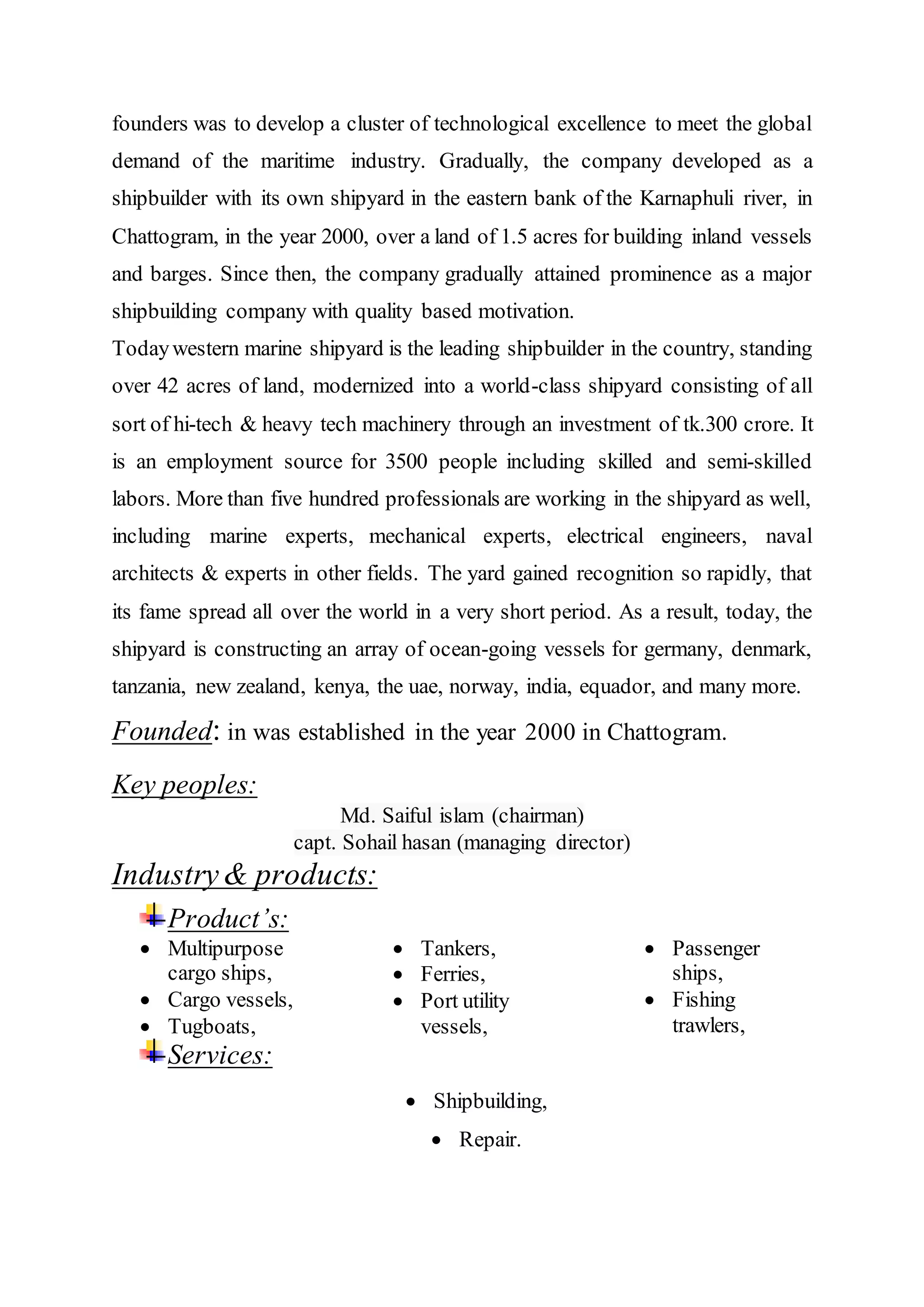 Western marine shipyard limited | DOCX