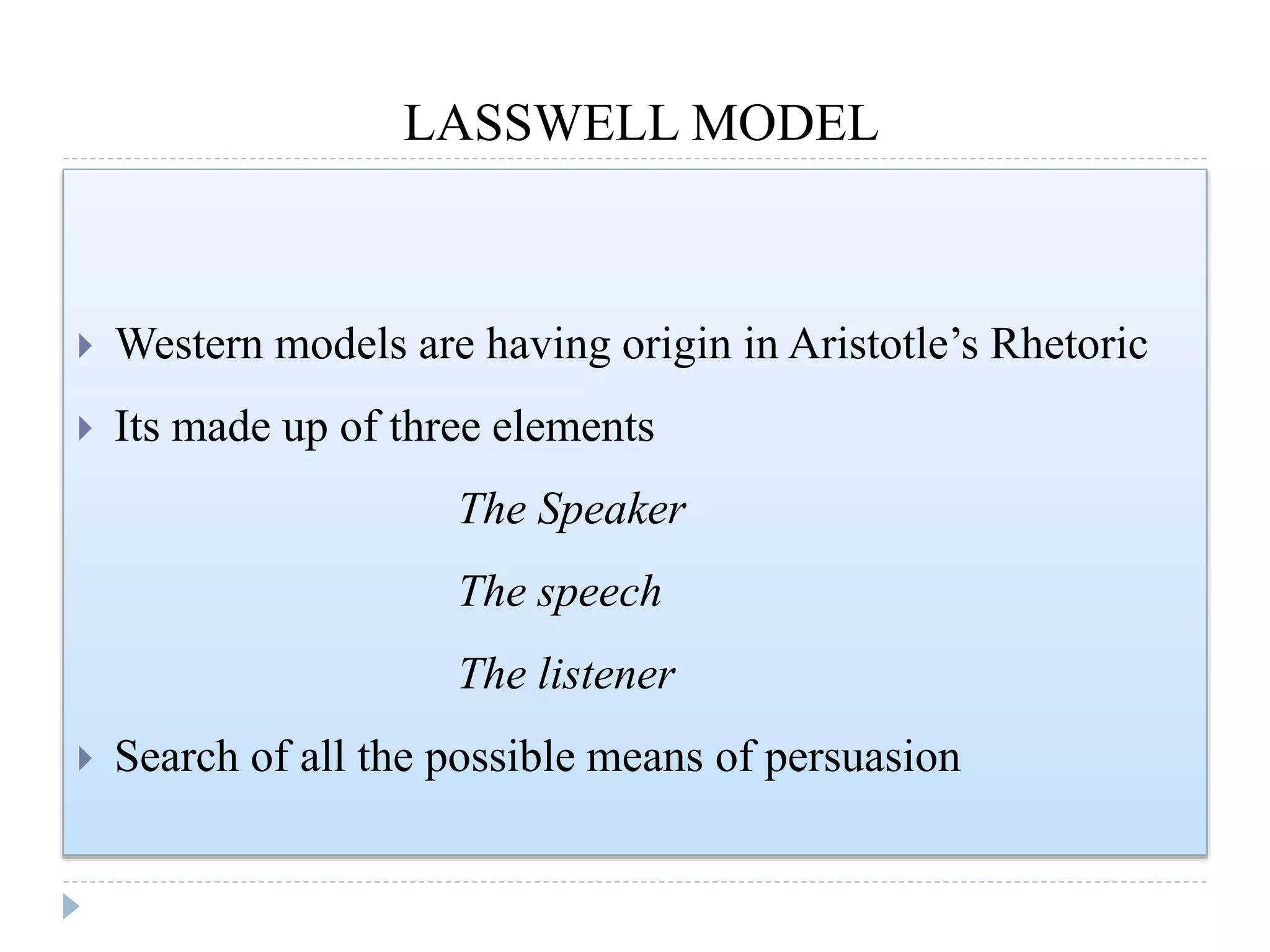 Western model of communication ii | PPTX