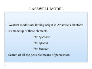 Western model of communication ii | PPTX