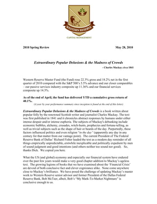 Michael Western Reserve spring 2010 review | PDF