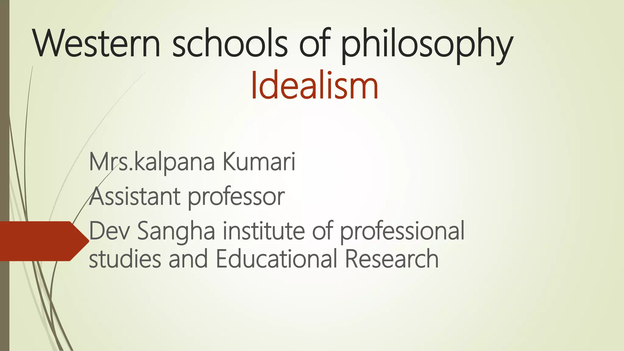 Western schools of philosophy | PPTX
