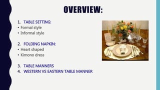Western table manner | PPTX