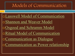Western theories of Communication | PPTX