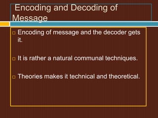 Western theories of Communication | PPTX