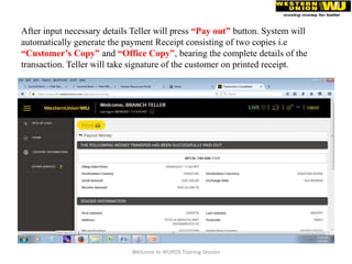 Western Union Receipt Sample