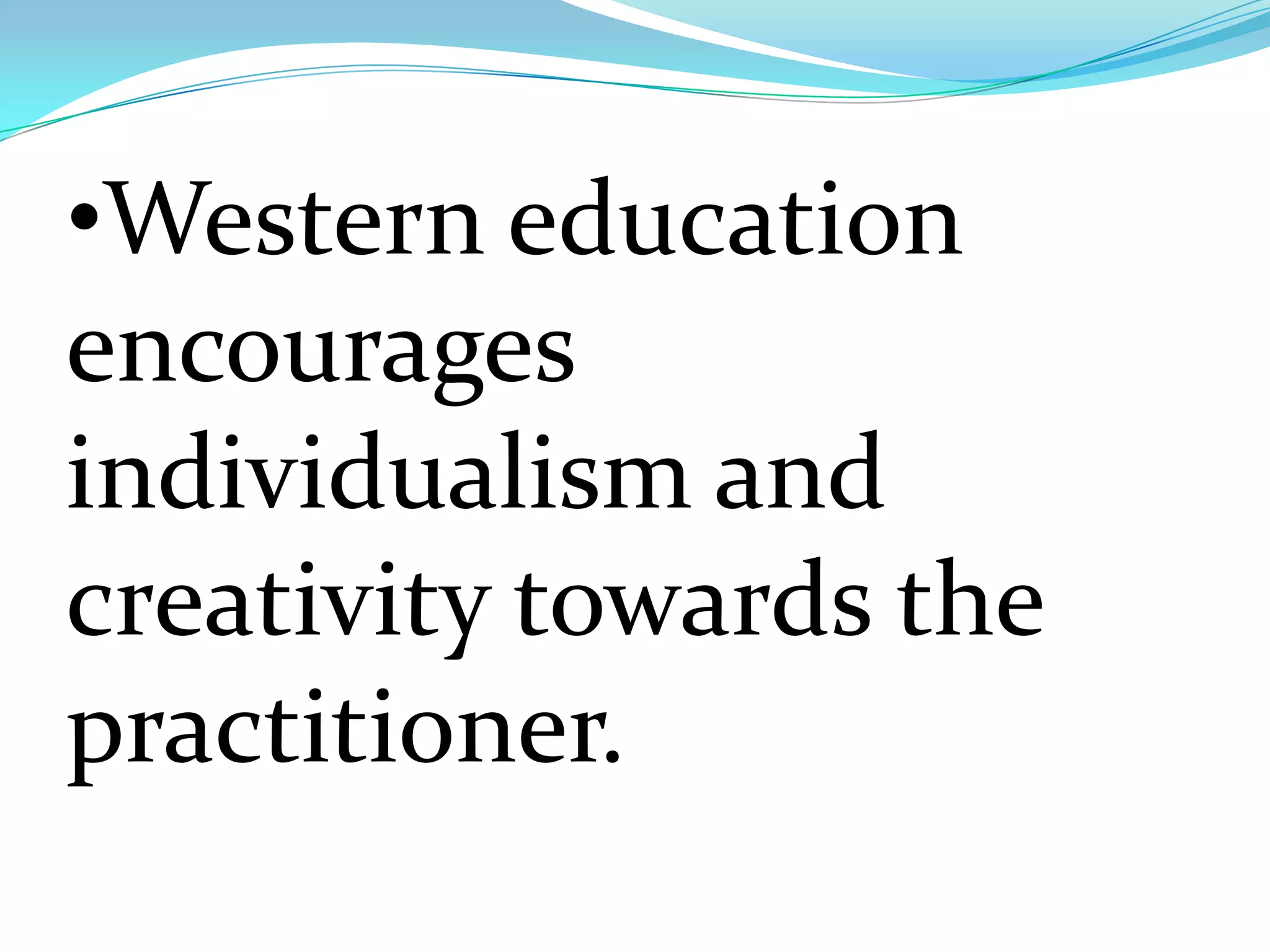 Western versus eastern philosophy of education | PPTX