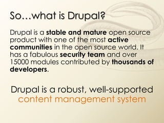 Using Drupal at Western Washington University: an Intro | PPTX