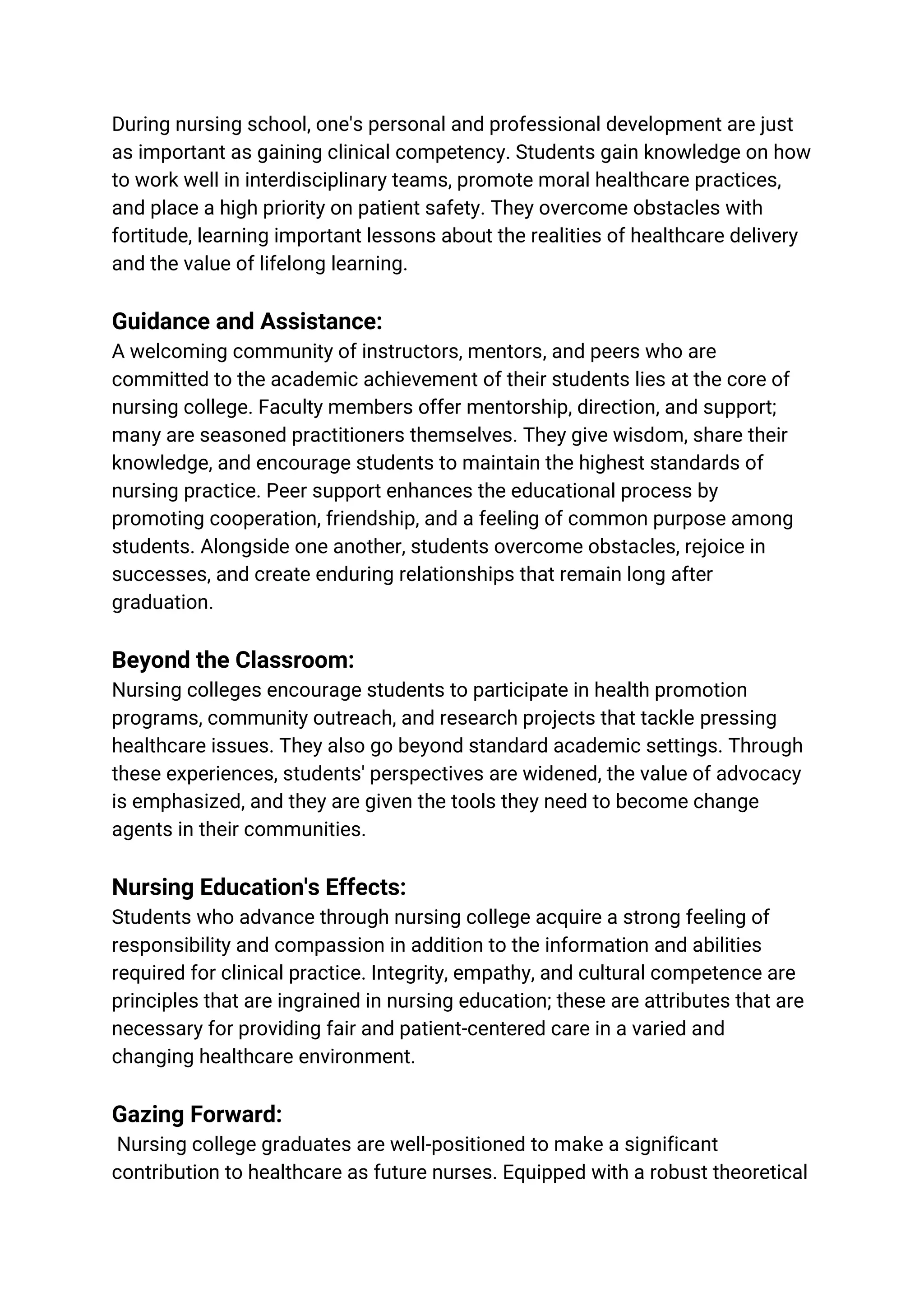 Westfort College of nursing thissur, nursing | DOCX