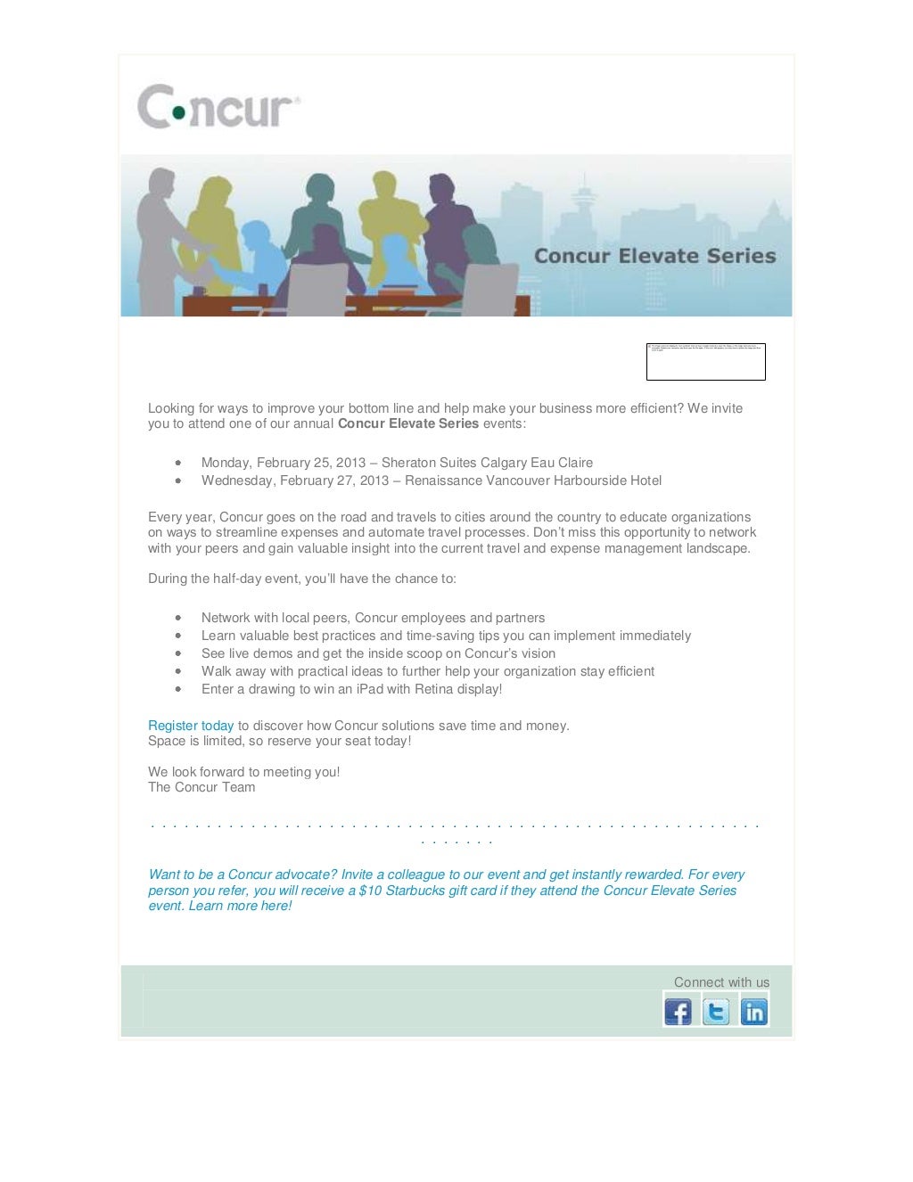 Concur Roadshow Invitation