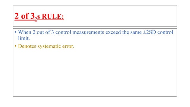 WESTGARD RULES 2.pptx | Standardized Testing | Educational Assessment