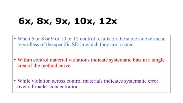 WESTGARD RULES 2.pptx | Standardized Testing | Educational Assessment