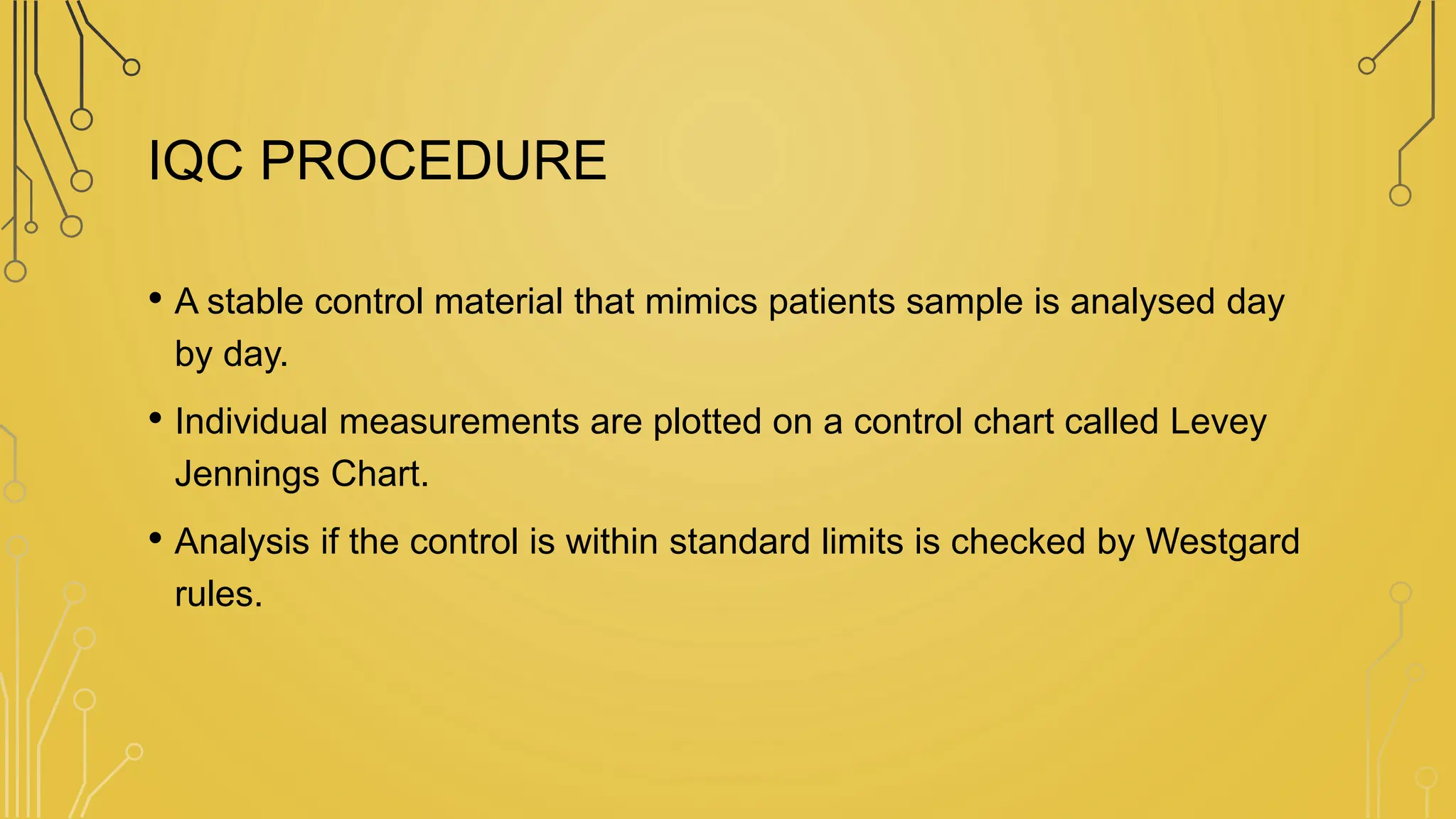 Westgard's rules and LJ (Levey Jennings) Charts. | PPTX