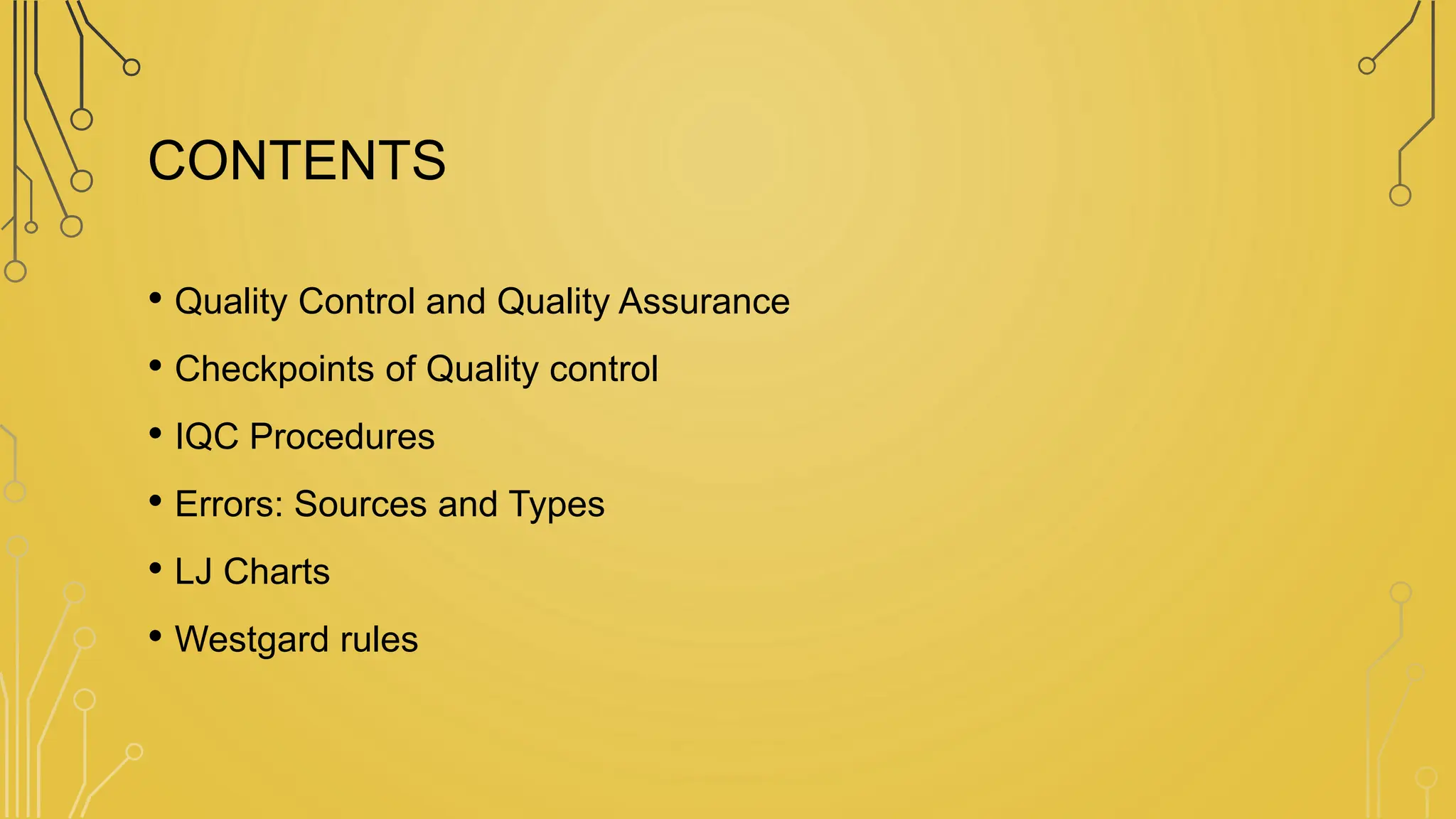 Westgard's rules and LJ (Levey Jennings) Charts. | PPTX