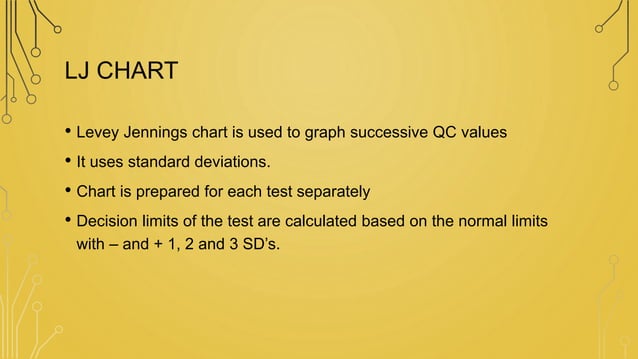Westgard's rules and LJ (Levey Jennings) Charts. | PPTX
