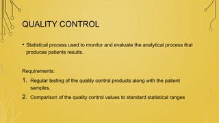 Westgard's rules and LJ (Levey Jennings) Charts. | PPTX