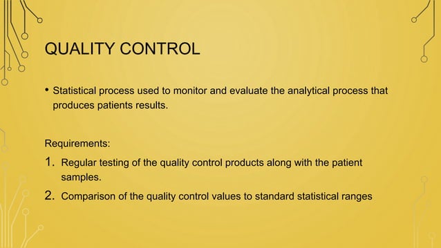 Westgard's rules and LJ (Levey Jennings) Charts. | PPTX