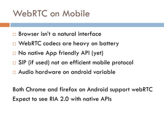 WebRTC Integration from Tim Panton | PPT