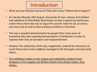 Westhoughton and the Peterloo Massacre | PPT