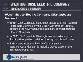 Westinghouse final slides | KEY